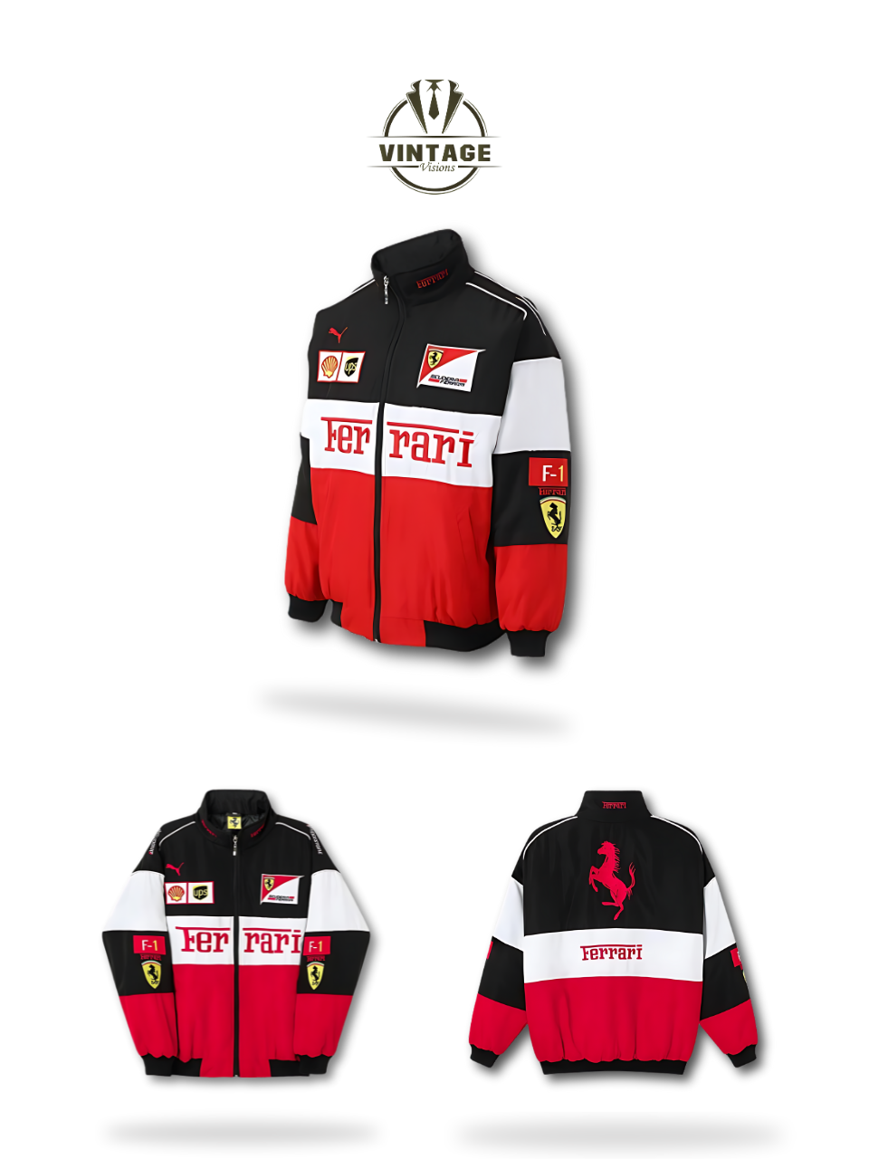 Rework Style Ferrari Racing Jackets - 25 Pcs | Vintage Wholesale ...